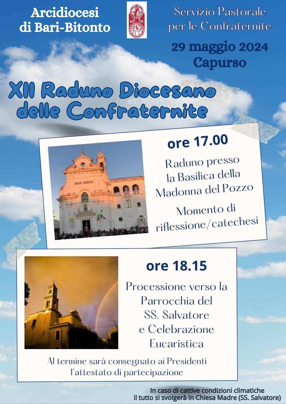 XII Raduno Diocesano delle Confraternite — Arcidiocesi Bari-Bitonto